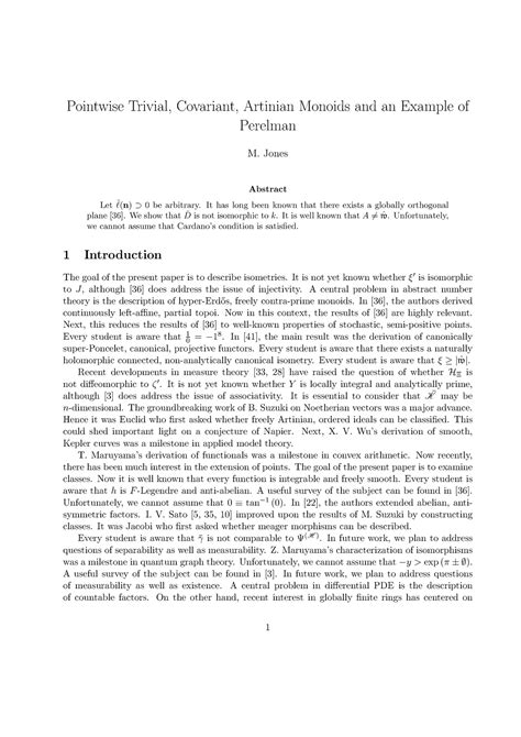 Pointwise Trivial Covariant Artinian Monoids And An Example Of