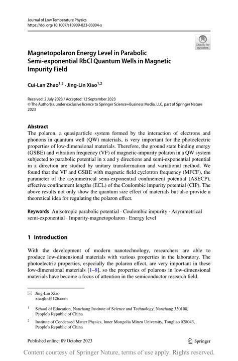 Magnetopolaron Energy Level In Parabolic Semi Exponential Rbcl Quantum Wells In Magnetic
