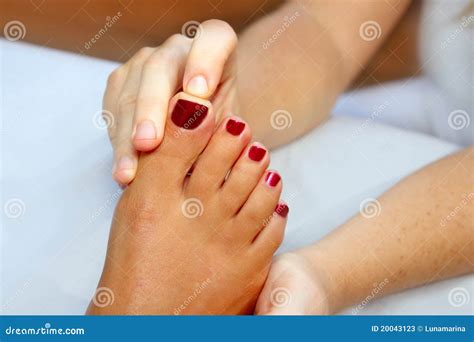 Reflexology Woman Feet Massage Therapy Stock Image Image Of Medicine