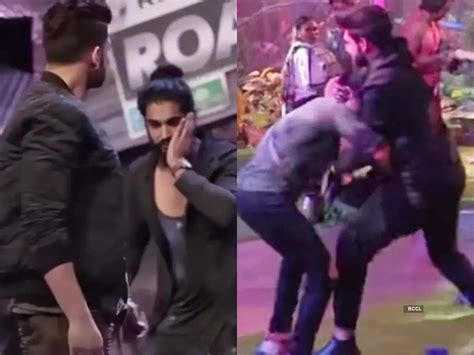 Bigg Boss 15 Karan Kundrra Slapping Roadies Contestant To Pinning Down