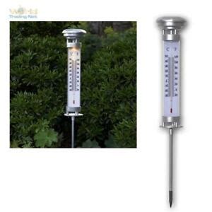 LED Solar Außen Thermometer CELCIUS beleuchtet Garten Termometer mit