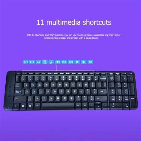Комплект беспроводной клавиатуры и мыши logitech MK220, 104 клавиш ...