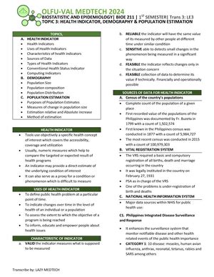 Biostatistics Worksheet Biostatistics And Epidemiology For MLS Studocu