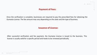 Gumasta License Registration Process Documents Required PPTX