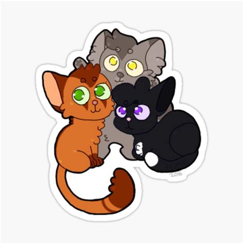 Firestar Graystripe And Ravenpaw Sticker For Sale By Foxy Yipyap