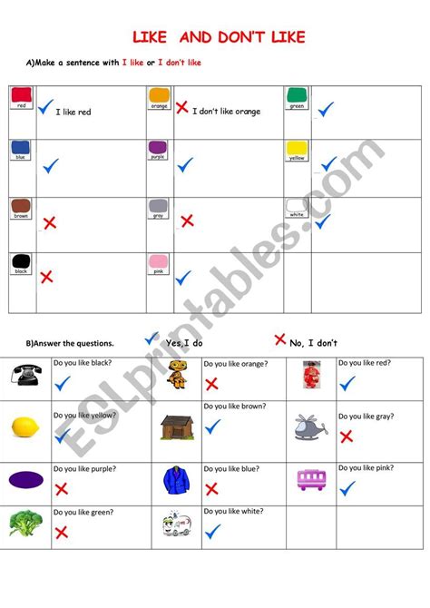 Color Esl Worksheet By Filismufi