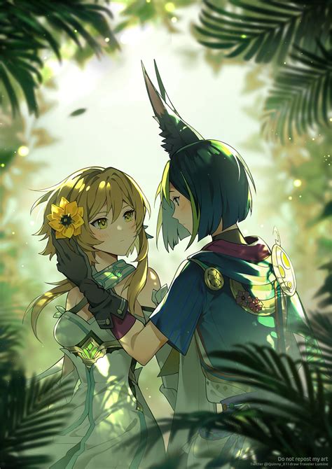 Lumine And Tighnari Genshin Impact Drawn By Quinnyil Danbooru