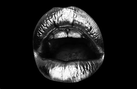 Premium Photo Surprise Cosmetics And Makeup Gold Lips Lipstick And