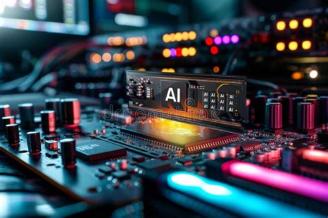 Ai Powered Digital Interface With Vibrant Neon Lights Symbolizing Advanced Technology