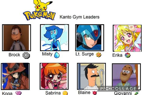 Kanto Gym Leaders Recast By Profmegabonkers832 On Deviantart