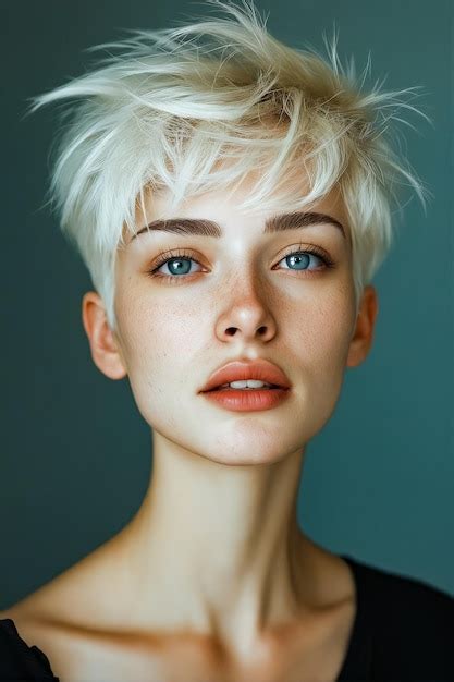 Premium Photo A Young Woman With Blonde Hair And Blue Eyes