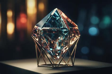 Premium Ai Image A Diamond Shaped Object Sits On A Table