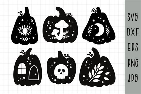 Pumpkin Svg Bundle Pumpkin Clipart Black And White