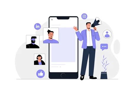 Flat Design Of Conversion Stage With Megaphone 2d Character Illustration Images