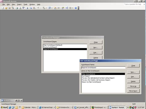 Ms Access Switchboard Manager