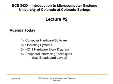 ECE Intro To Microcomputer Systems Ppt Download