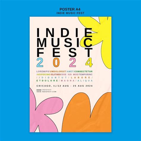 음악 페스티벌 포스터 템플릿 무료 Psd 파일