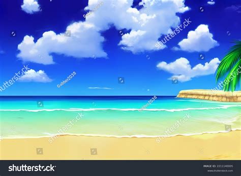 Sandy Beach 3 Animated Backgrounds Web Stock Illustration 2211140005