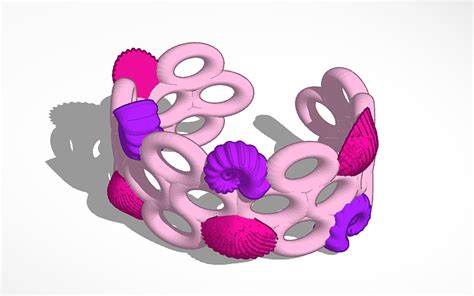 3d Design Sea Shell Bracelet Tinkercad