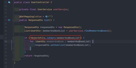 [java] list의 null 체크 objectutils isempty