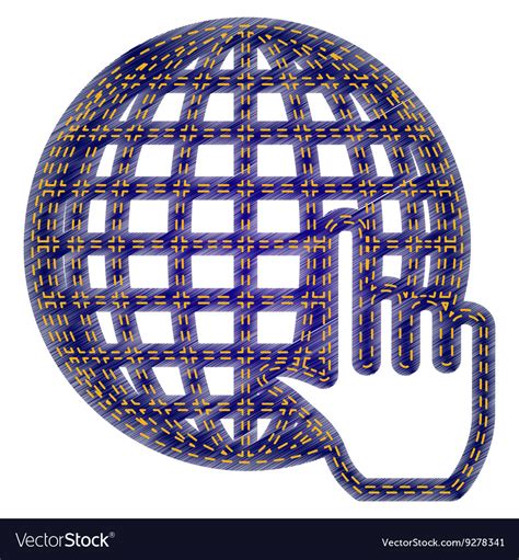 Earth Globe With Cursor Royalty Free Vector Image