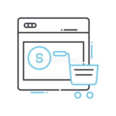 Shop Transaction Line Icon Outline Symbol Vector Illustration
