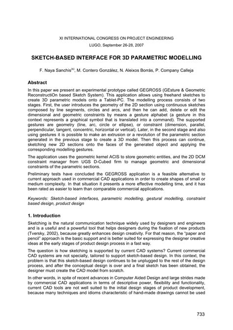 pdf sketch based interface for 3d parametric modelling