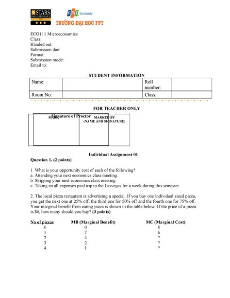 Eco111 Test 01 Individual Assignment 01 Spring 2024 Eco111