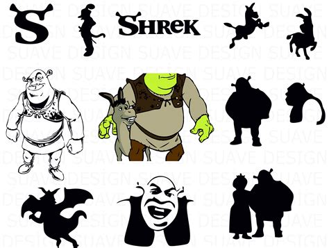 Shrek Svg Shrek Font Ttf Svg Clipart For Cricut Shrek Etsy Sweden My