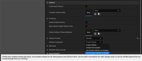 getting an error when trying to simulate physics on mesh from asset