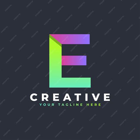 초기 편지 E 로고 비즈니스 및 브랜딩 로고에 사용할 수 있는 녹색 및 보라색 기하학적 모양 프리미엄 벡터