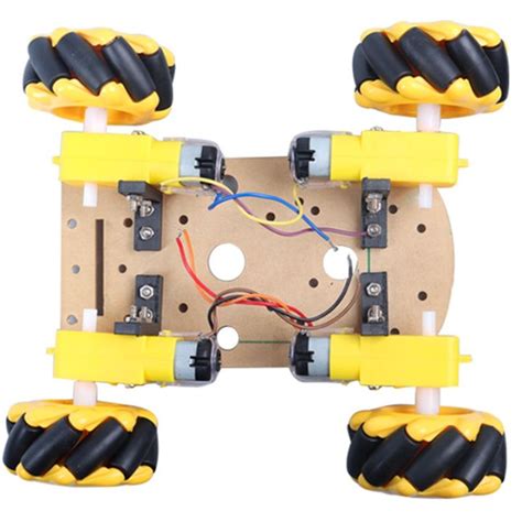 Smart Robot Car Kit Acrylic Chassis With 4WD Mecanum Wheels Suitable