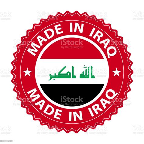 이라크 배지 벡터로 제작되었습니다 별과 국기가있는 스티커 흰색 배경에 고립 된 표지판 개념 기호에 대한 스톡 벡터 아트 및 기타 이미지 개념 기호 고급 국기 Istock