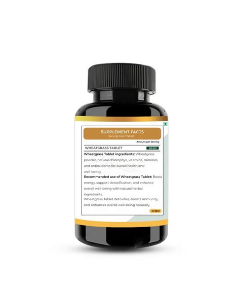 Wheat Grass Tablet 60 Tablets At ₹ 90bottle In Jaipur Id 2853157911197