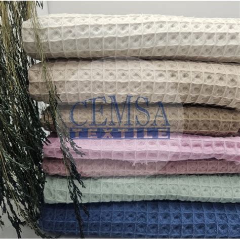 Cemsa Textile Woven Waffle 100 Cotton 12 Mm Bw 02 Bw 02