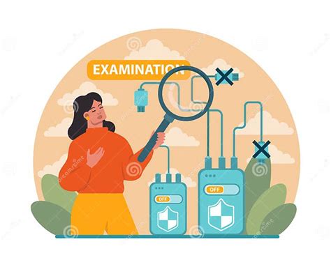Ethical Hacker Character Conducting A Security Penetration Test Stock Vector Illustration Of