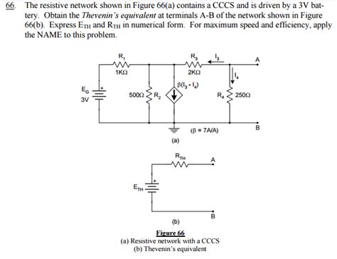 Solved The Resistive Network Shown In Figure 66 A Contains Chegg
