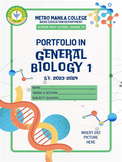 General Biology 1 Portfolio Cover Template Lobo Pdf