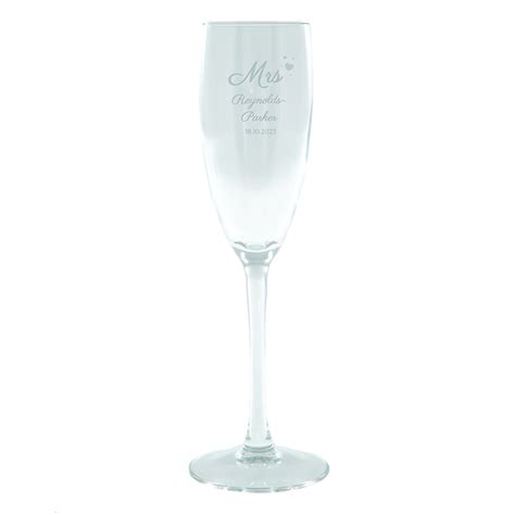 Buy Personalised Wedding Champagne Glass Mrs For Gbp 1199 Card