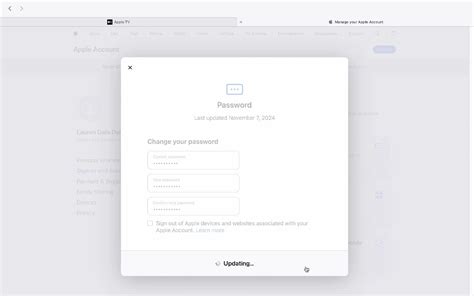 Changing Password On Apple Tv Desktop Examples Page Flows Video