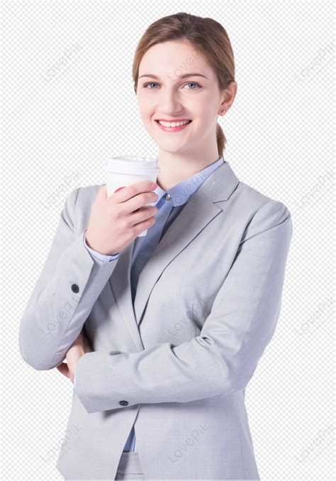 컵을 들고 있는 외국 여성 Png 일러스트 무료 다운로드 Lovepik
