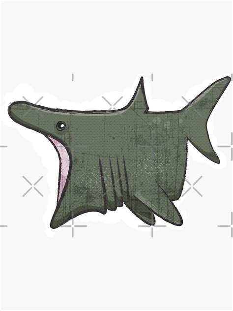 Square Basking Shark Sticker For Sale By Urbancrab Redbubble