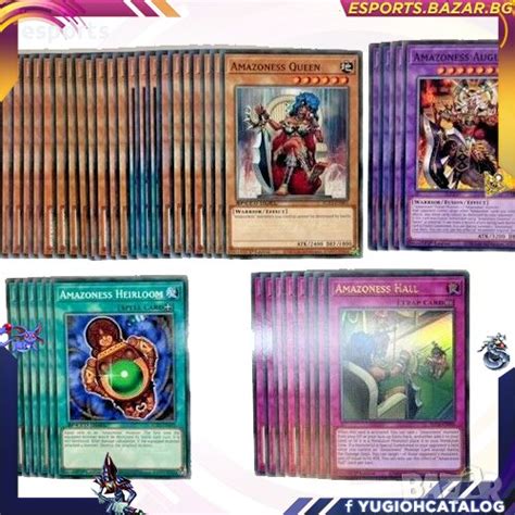 Yu Gi Oh Amazoness Deck Ready to Play дек за игра YuGiOh Yu Gi Oh amazon warriors в Карти за