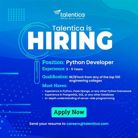 Swati Gaikwad On Linkedin We Are Hiring Python Developer Share