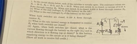 Solved R2 1 In The Circuit Shown Below Each Of The Chegg Com