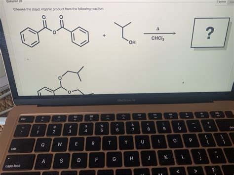 Solved Question Points Choose The Major Organic Product Chegg