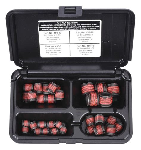 E Z Lok Heavy Wall 33 Pieces Self Locking Insert Kit 4ze91 Ez M200