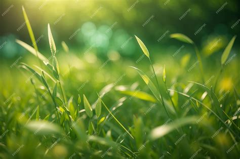 Premium Photo The Beautiful Backdrop Of Grass On The Background Bokeh