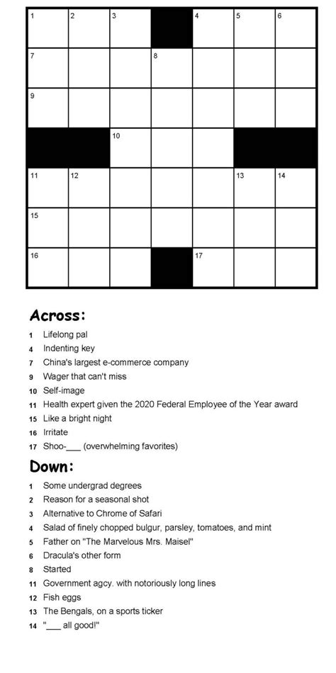 Wahsington Post Mini Crossword Free Daily Crossword