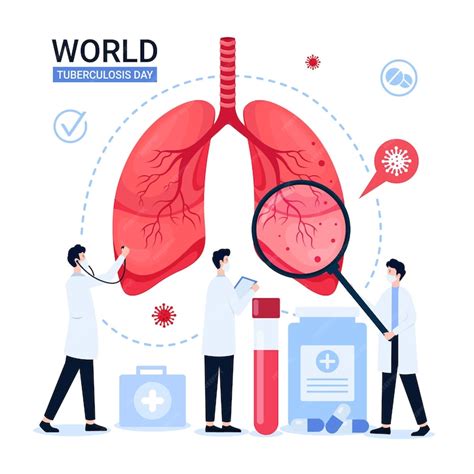 Premium Vector World Tuberculosis Day Medical Illustration Of